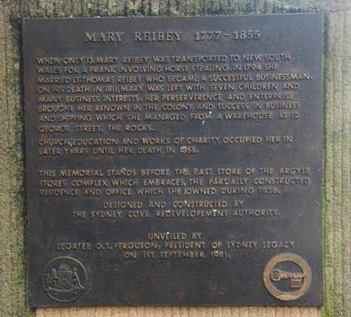 Mary Reibey | Monument Australia